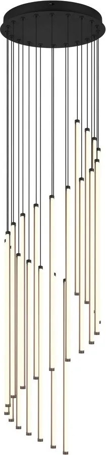 Matně černé LED stmívatelné závěsné svítidlo ø 37 cm Baxter – Trio