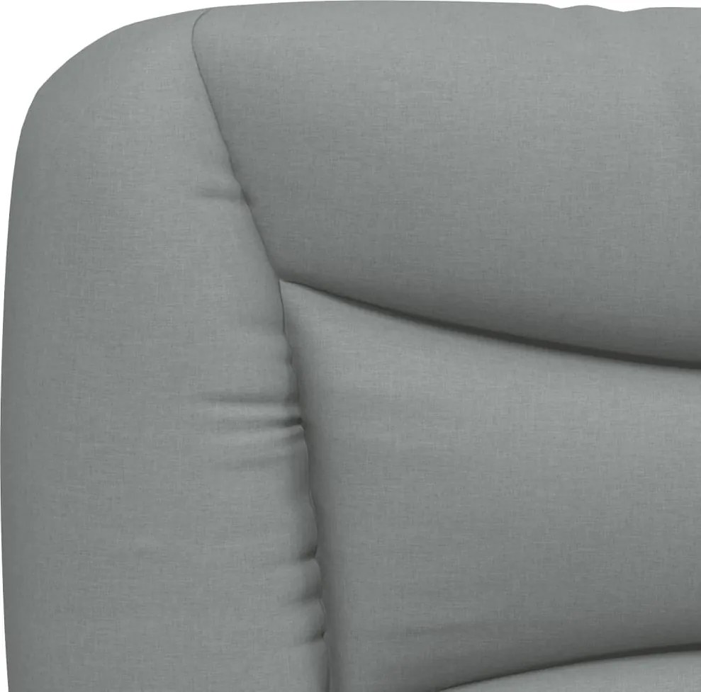 Postel s matrací Hvar světle šedá 120 x 200 cm textil 3208520