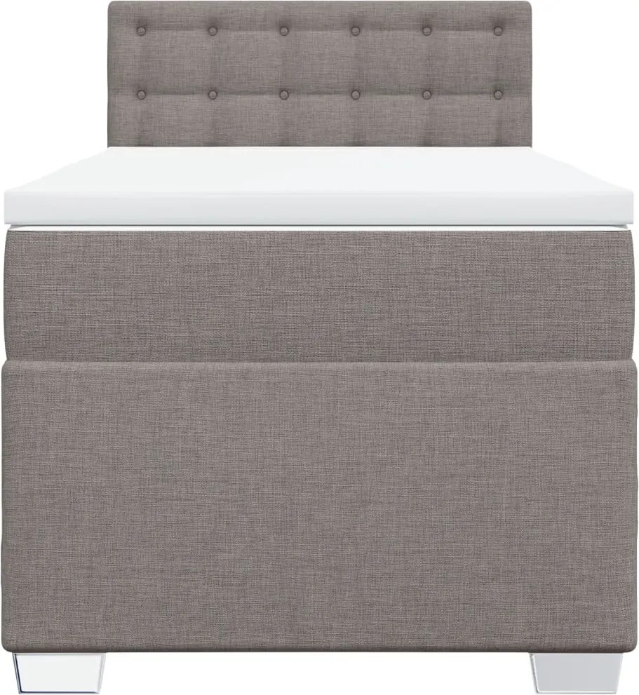 Box spring postel s matrací taupe 90x200 cm textil 3285789