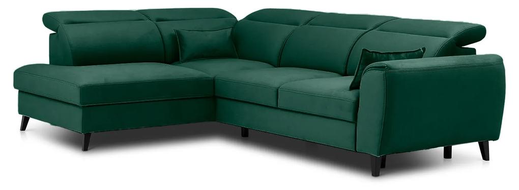 Eltap Rohová sedací souprava Noble Materiál a barva potahu: Velvetmat 38 - tmavě zelená, Orientace: pravá