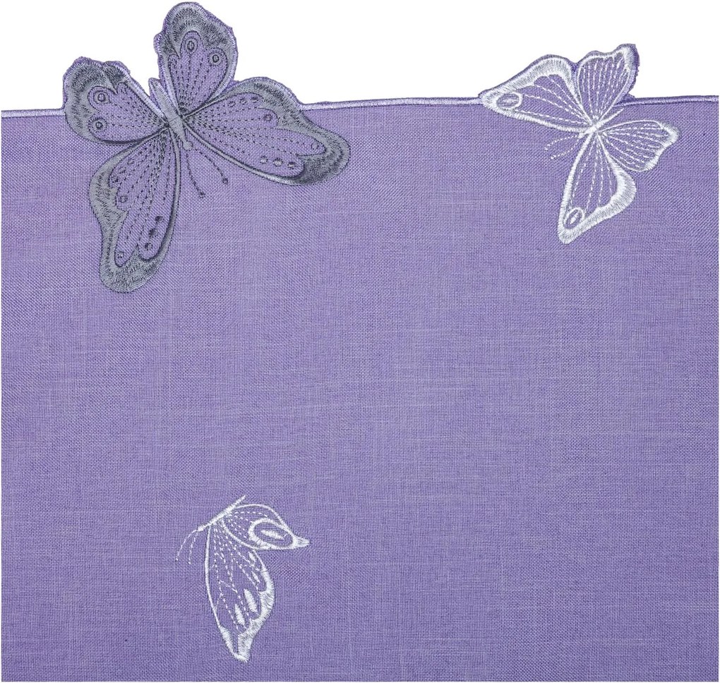 Weltbild Běhoun na stůl Violet s motýly, 140 x 40 cm