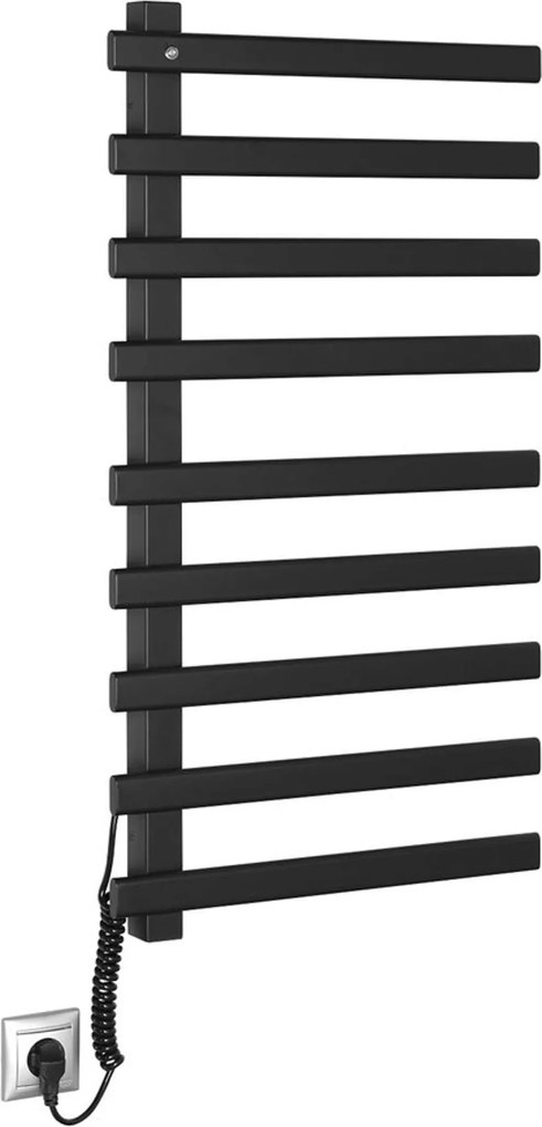 Sapho Elcor - Topné těleso, 48x92 cm, 128 W, matná černá EB460