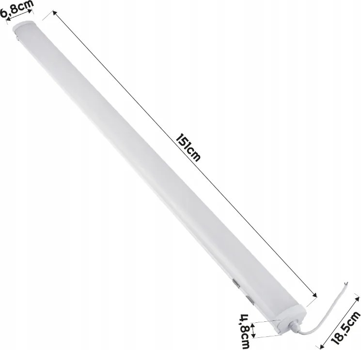 BERGE 2x LED stropní svítidlo 70W 150cm 7000lm 230v