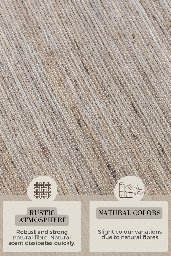 Hanse Home, Kusový koberec Handloom 105962 Dhaka Grey Brown, 190x280, béžová, chodba / předsíň