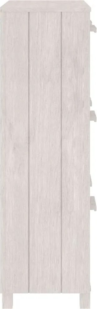 Botník HAMAR bílý 59,5 x 35 x 117 cm masivní borovice 340513