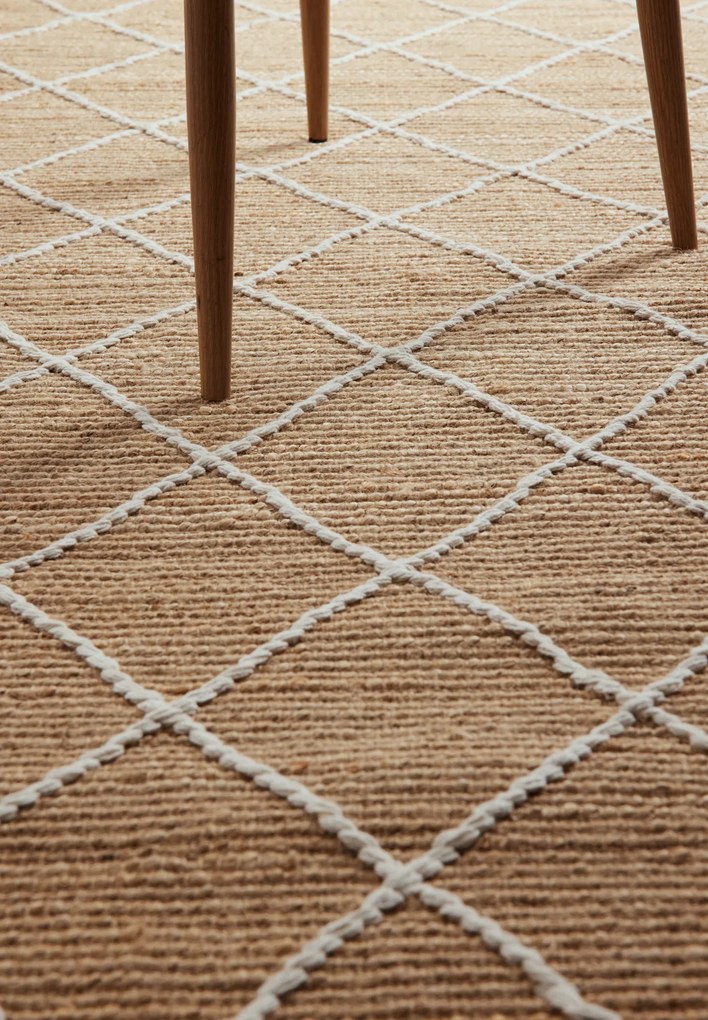 Hanse Home, Kusový koberec Kunu 106208 Natural Gold White, 160x230, béžová, chodba / předsíň