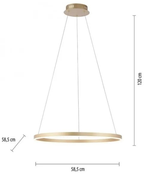 Leuchten Direkt 15394-60 - LED Stmívatelný lustr na lanku RITUS LED/30W/230V