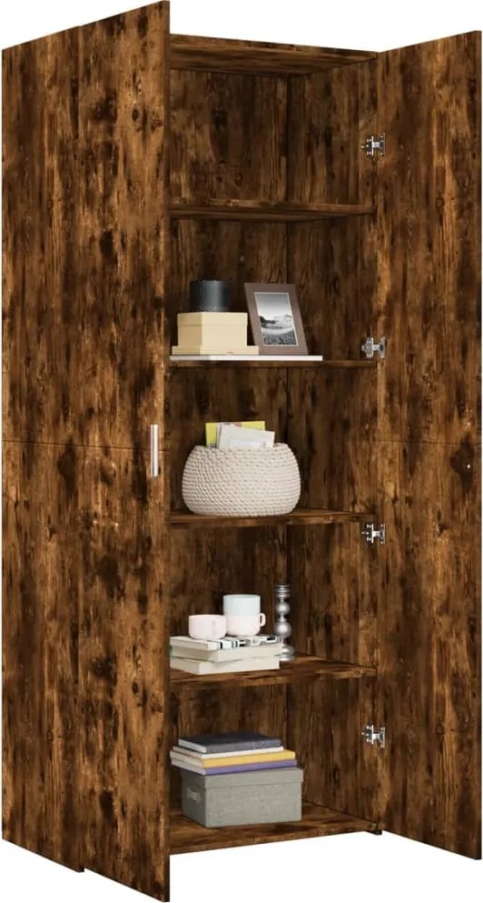 Skříň highboard kouřový dub 80 x 42,5 x 185 cm kompozitní dřevo 3281438