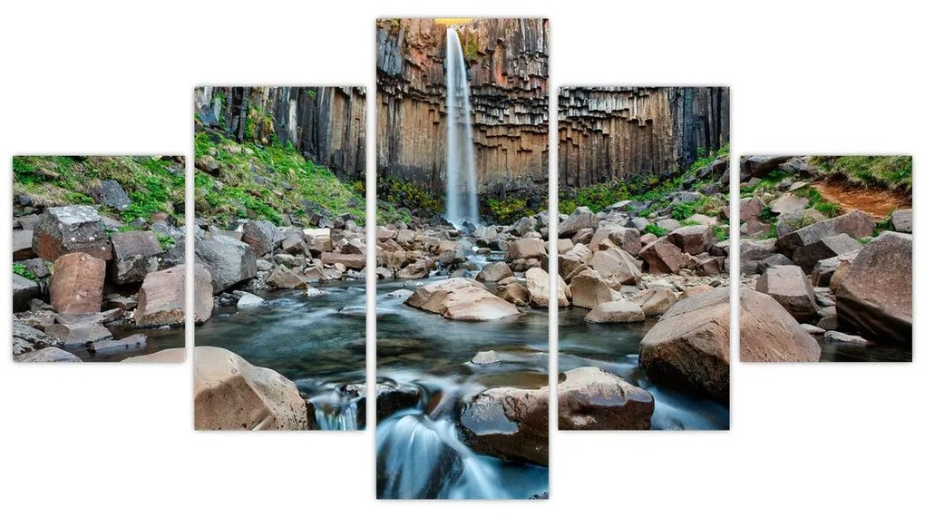 Obraz - Vodopád Svartifoss, Island (125x70 cm)