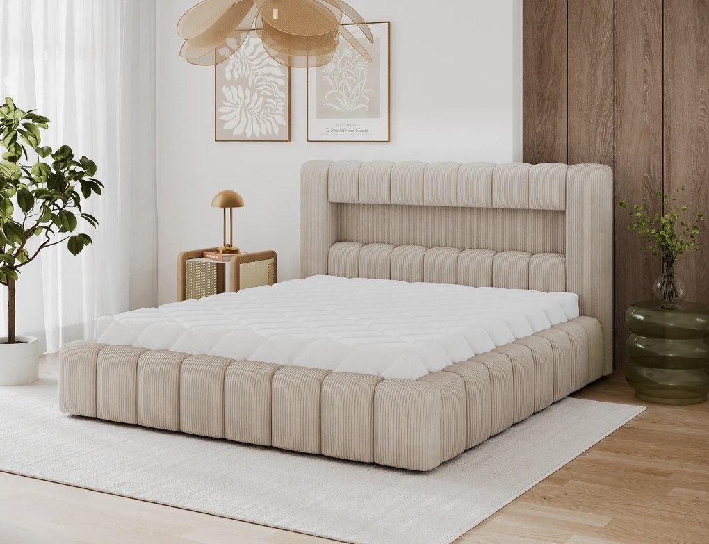 Postel Lamica 160x200 + Dřevěný rám/Standardní zdvih/kontejner