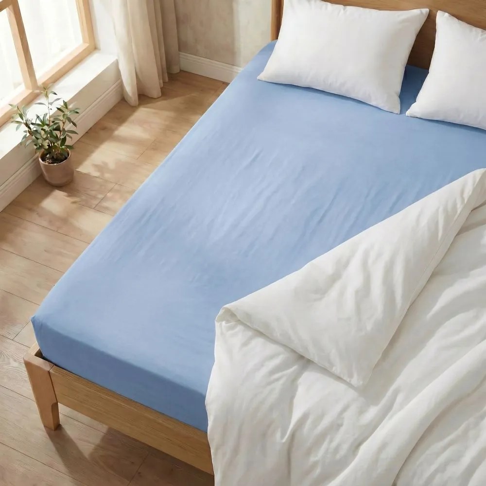 Kvalitex Jersey prostěradlo světle modré 100x200cm