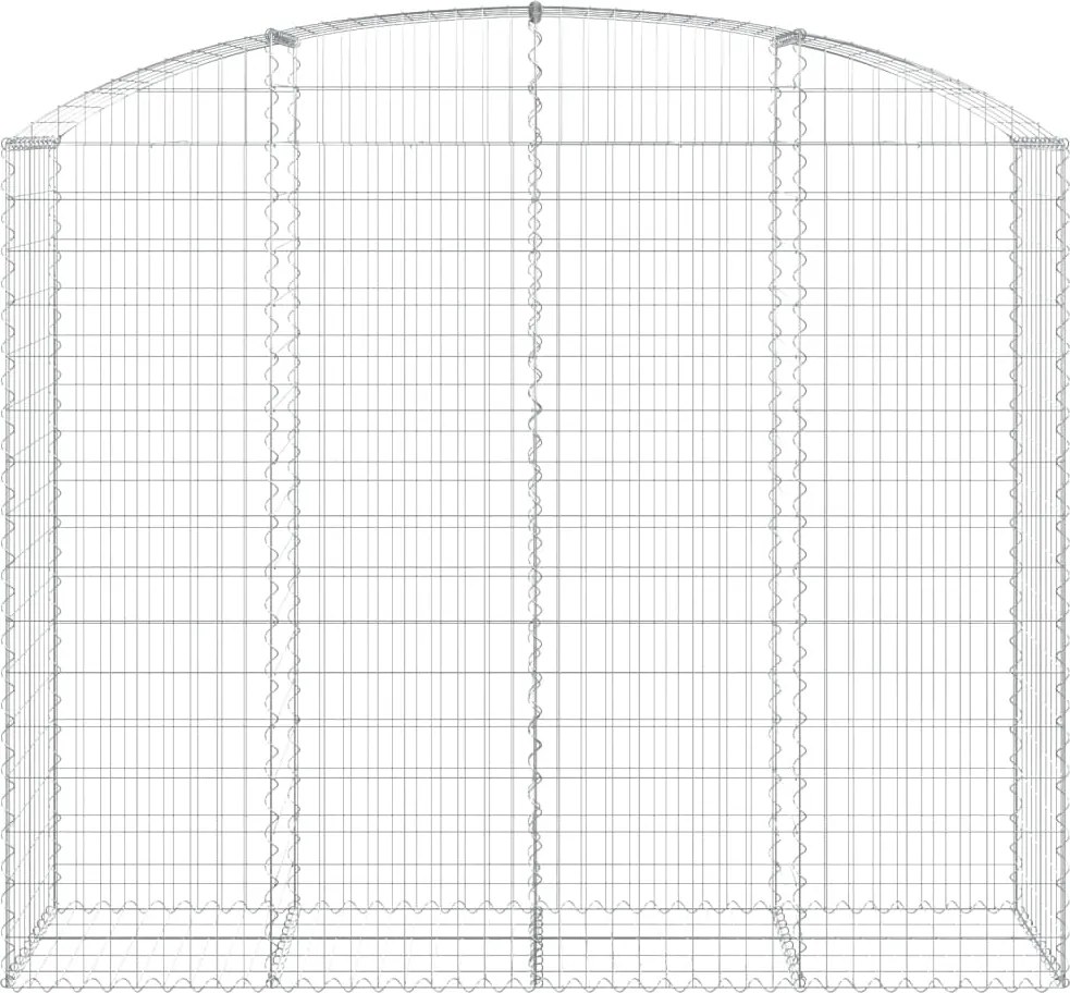 Klenutý gabionový koš 200 x 50 x 160/180 cm pozinkované železo 153478