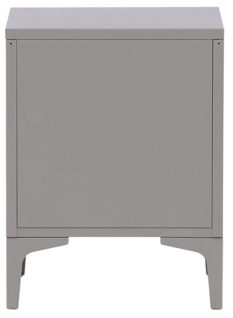 Noční stolek Piring, světle šedý, 45x59