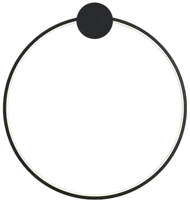 Toolight Toolight, LED nástěnné svítidlo 50cm, 4000K, 23W, APP1389-CW BLACK, černá matná, OSW-00915