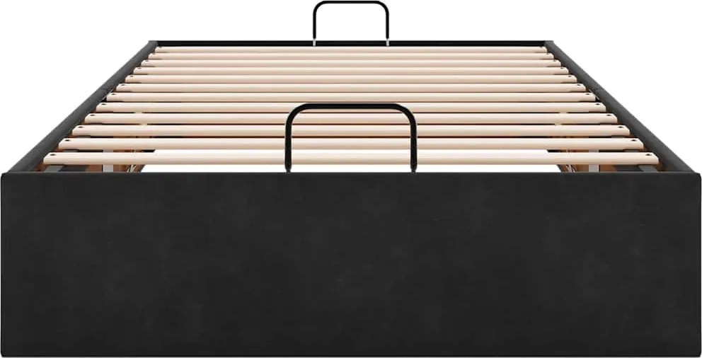Osmanský rám postele bez matrace černá 80x200 cm samet 3310927