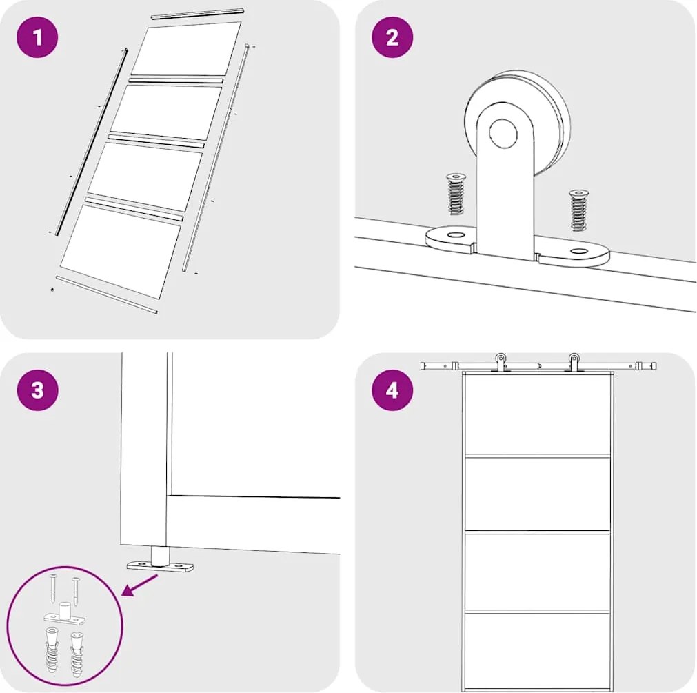 Posuvné dveře mléčné ESG sklo a hliník 102,5 x 205 cm černé 151663