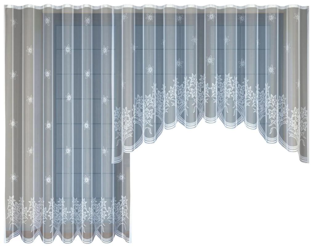 Dekorační žakárová záclona s řasící páskou RONY 250 bílá 200x250 cm MyBestHome
