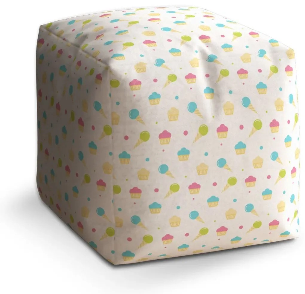 Sablio Taburet Cube Zmrzlinky s muffiny: 40x40x40 cm