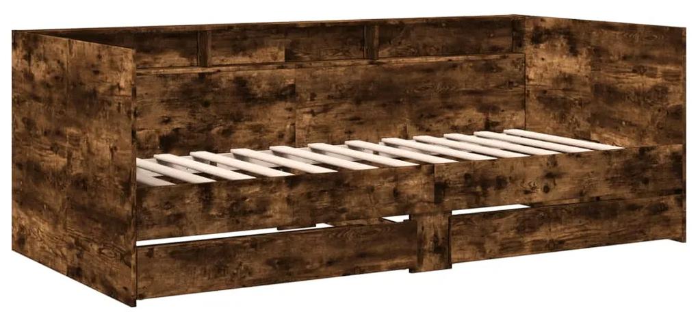 vidaXL Válenda se zásuvkami kouřový dub 75 x 190 cm kompozitní dřevo