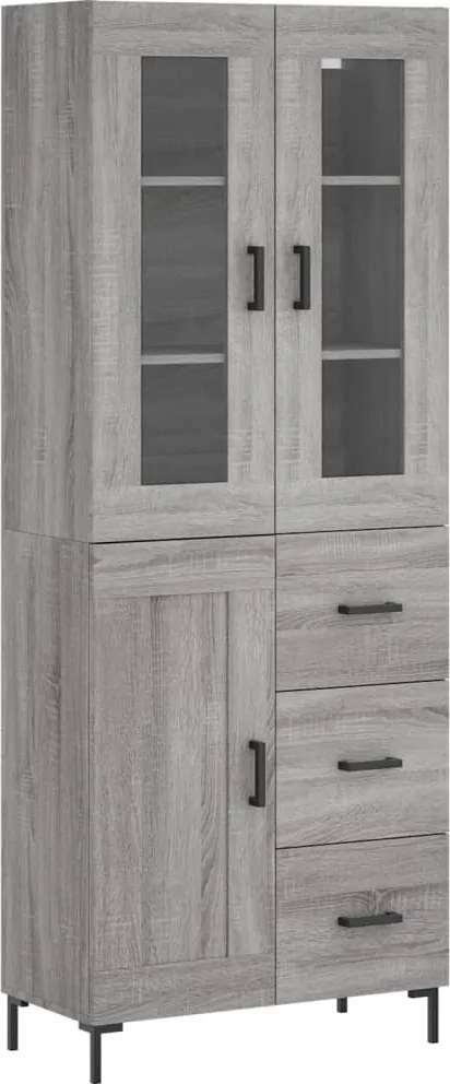 Skříň highboard šedá sonoma 69,5 x 34 x 180 cm kompozitní dřevo 3198663