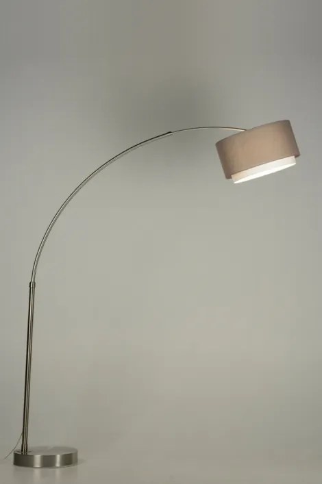 Stojací oblouková lampa Adamo Soffito Taupe