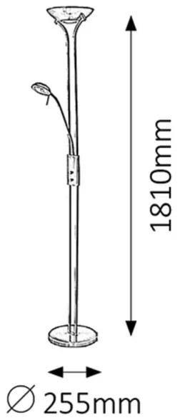 Rabalux 4076 - Stmívatelná stojací lampa BETA 1xR7s/230W + 1xG9/40W