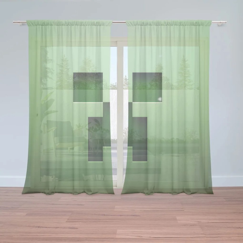 Sablio Záclony Green Blocks: 2ks 150x250cm