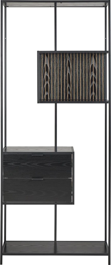 Knihovna SEAFORD II 185 cm černá