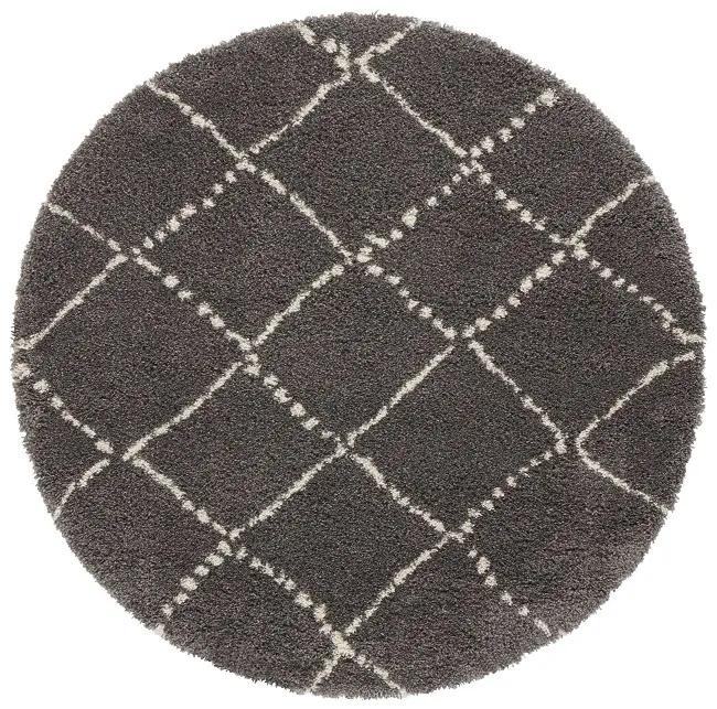 Mint Rugs - Hanse Home koberce Kusový koberec Allure 104403 Darkgrey/Cream - 120x120 (průměr) kruh cm