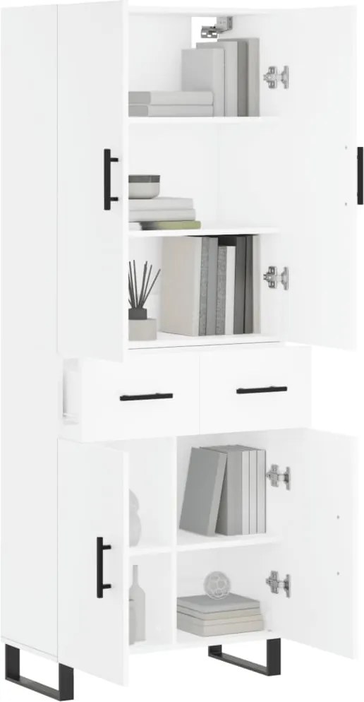 Skříň highboard bílá 69,5 x 34 x 180 cm kompozitní dřevo 3198169