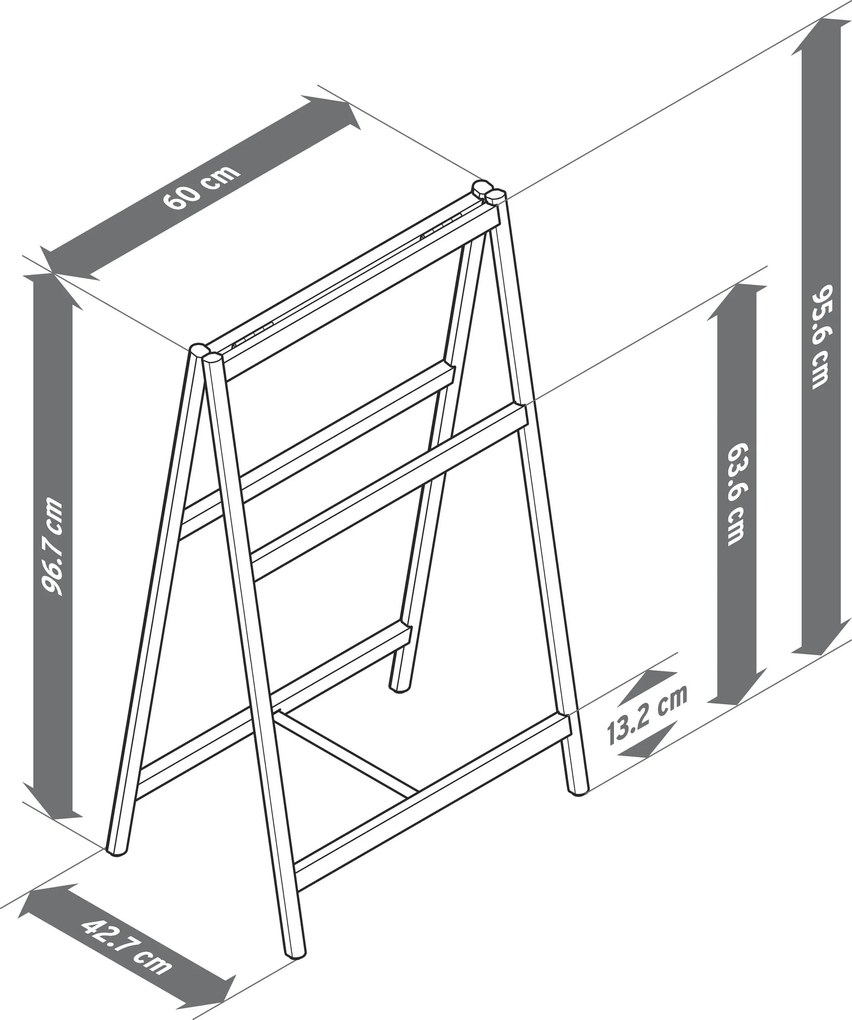 Tchibo - Věšák na ručníky z masivního dřeva - barva: hnědá