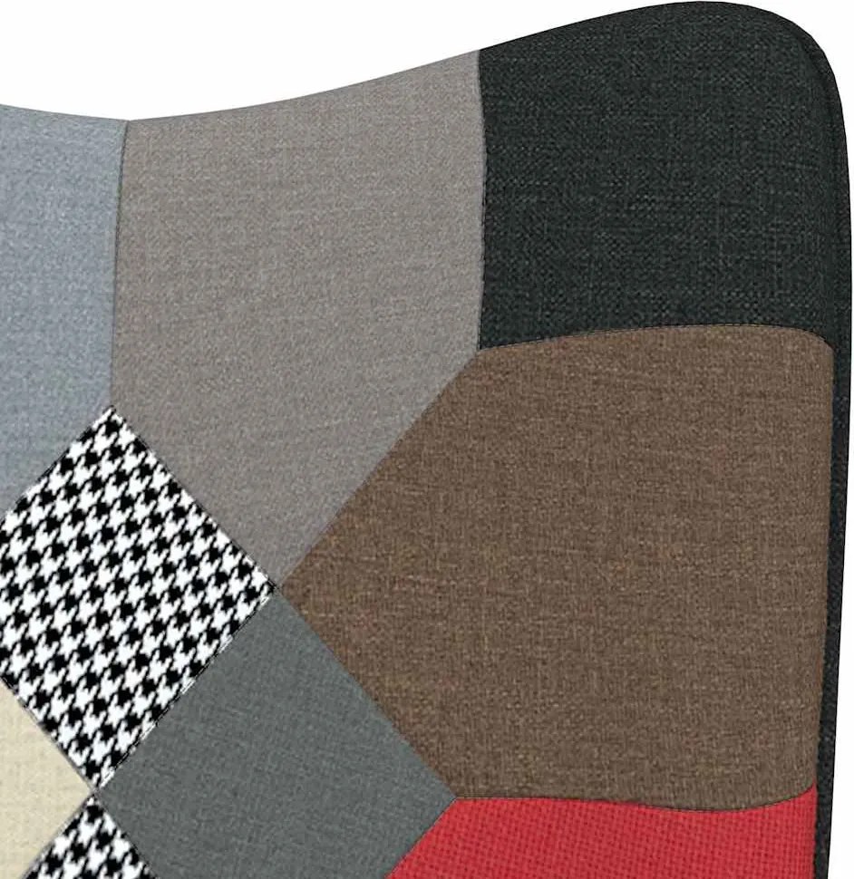 Relaxační křeslo patchwork textil 328201