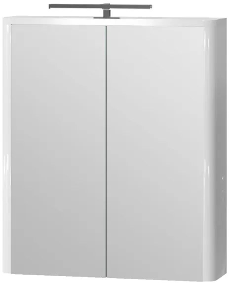 Kingsbath Livorno White 60 zrcadlová skříňka do koupelny s LED osvětlením
