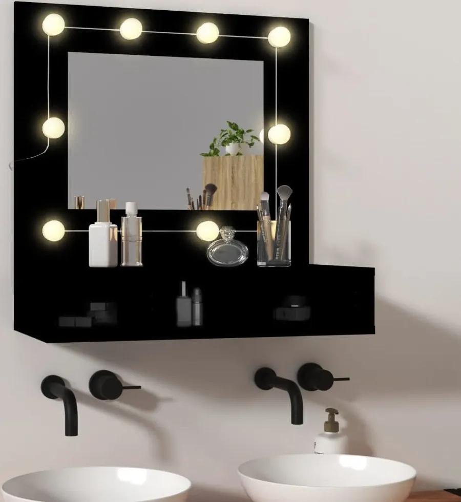 vidaXL Zrcadlová skříňka s LED 60 x 31,5 x 62 cm [808885] Barva: bílá s vysokým leskem