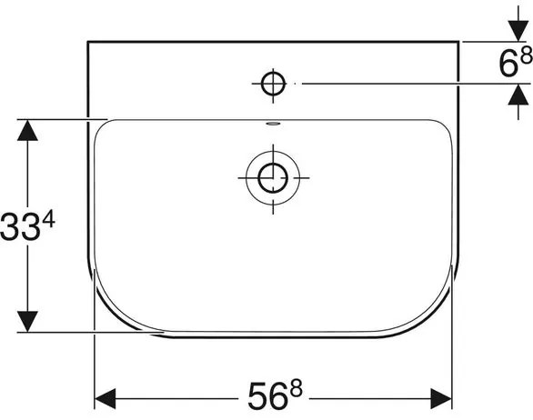 Geberit Smyle Umyvadlo 60 cm 500.228.01.1