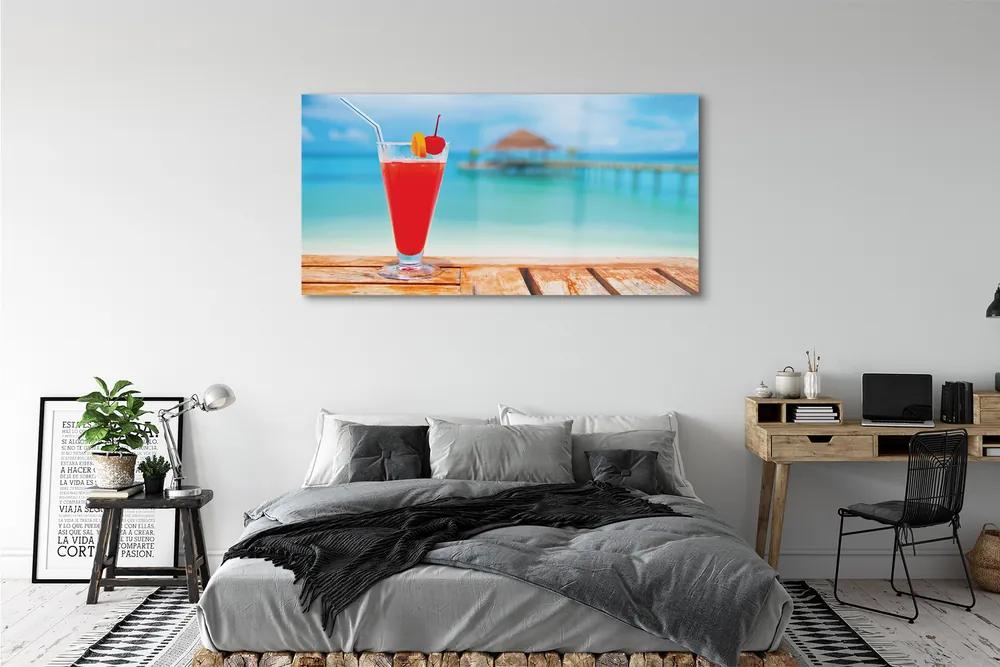 akrylový obraz Koktejl u moře 140x70 cm