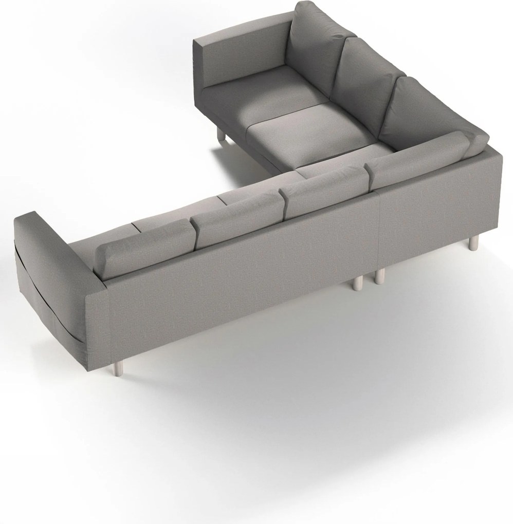 Potah na pohovku IKEA Norsborg rohová 5-místná barva šedá látka pletený vzor