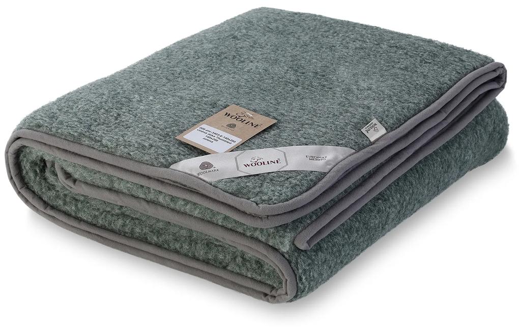 Wooline vlněná deka Thumbled zelená, 140 x 200cm Rozměr: 140 x 200 cm