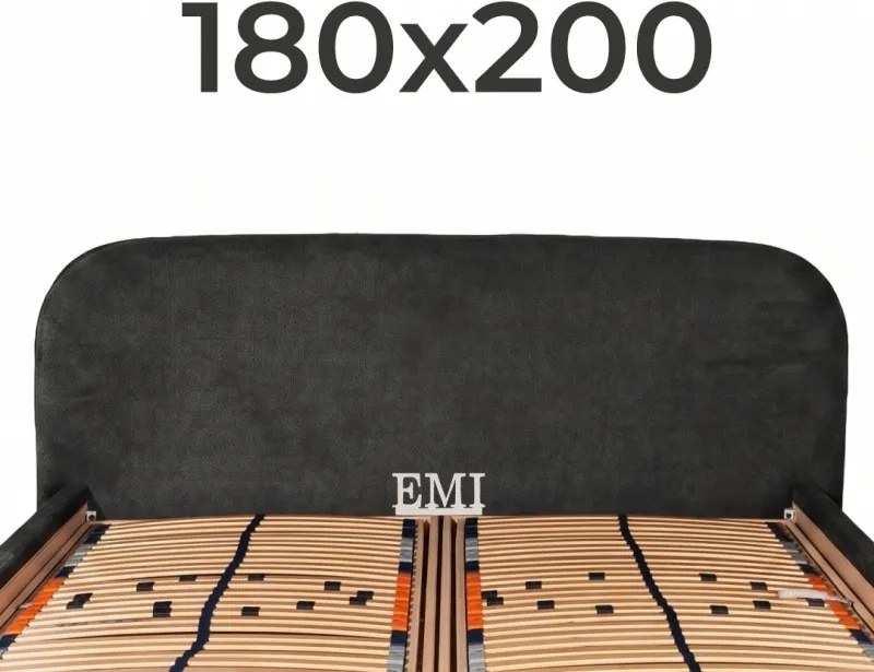 Postel čalouněná ZORIANA + lamelový rošt + matrace EMI