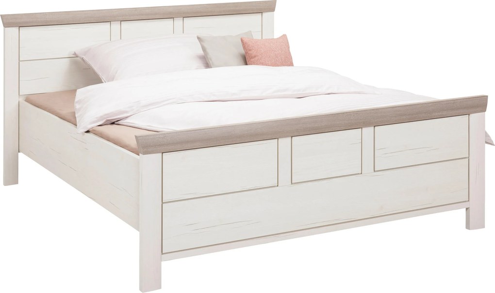 XXXLutz POSTEL, 140/200 cm šedá, bílá Hom`in - Jednolůžkové postele - 000003000116