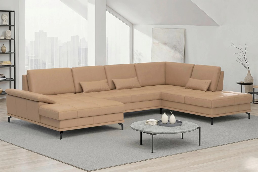 XXXLutz SEDACÍ SOUPRAVA, textil, kůže, cappuccino Sit & More - Sedací soupravy - 00014403973G