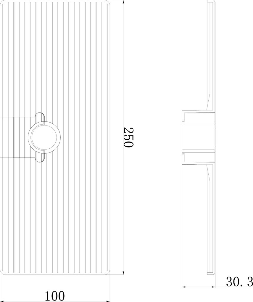 Sapho SK111 polička pro tyče a sprchové sloupy posuvná ABS/chrom