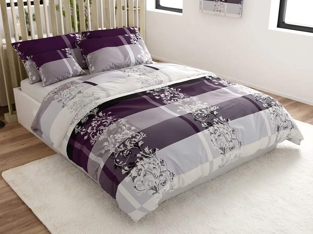 Polybavlněné povlečení LUXURY fialové Rozměr povlečení: 70 x 90 cm | 140 x 200 cm