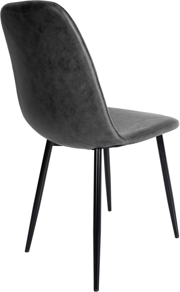 Jídelní židle Shipley - 4 ks - umělá kůže | černé