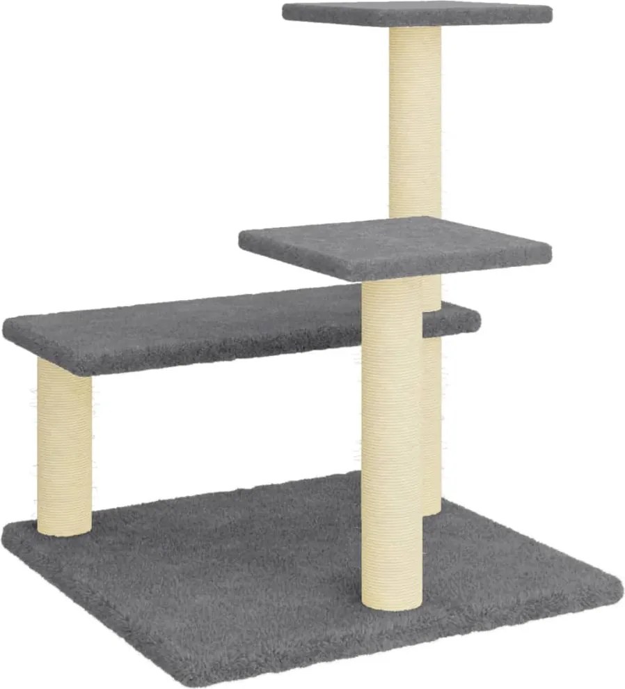 Škrabadlo pro kočky se sisalovými sloupky tmavě šedé 61 cm 172087