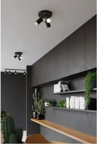 Stropní bodové svítidlo SOLLUX Ring 3p GU10 3x40W bez zdroje SL.1016 černá