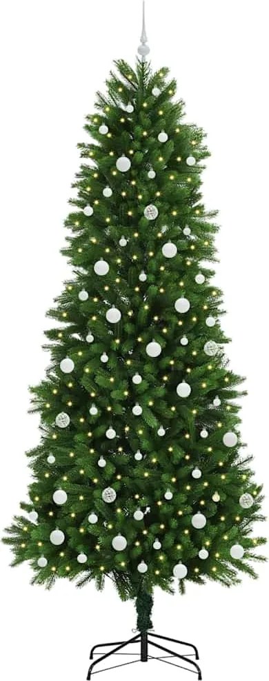 Vánoční stromeček s 300 LED diodami s stojanem Zelená 240 cm PE 3396352