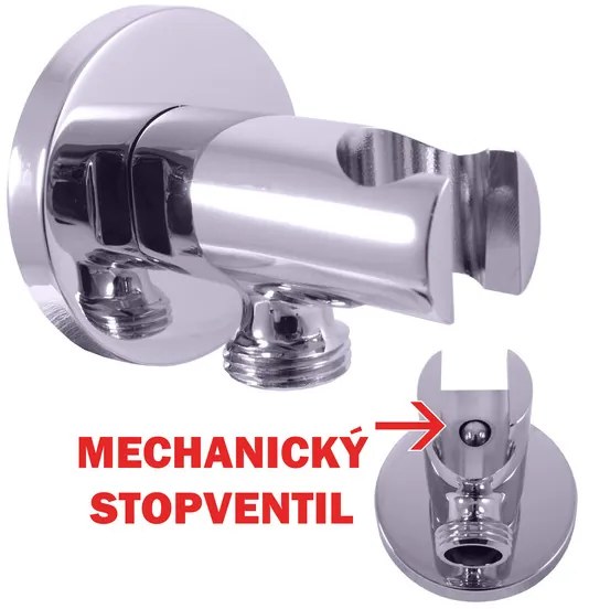 Slezák Rav MD0750 Držák sprchy s integrovaným STOP ventilem chrom