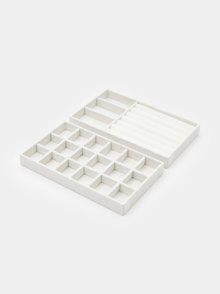 Sinsay - Sada organizérů na šperky 2 pack - krémová