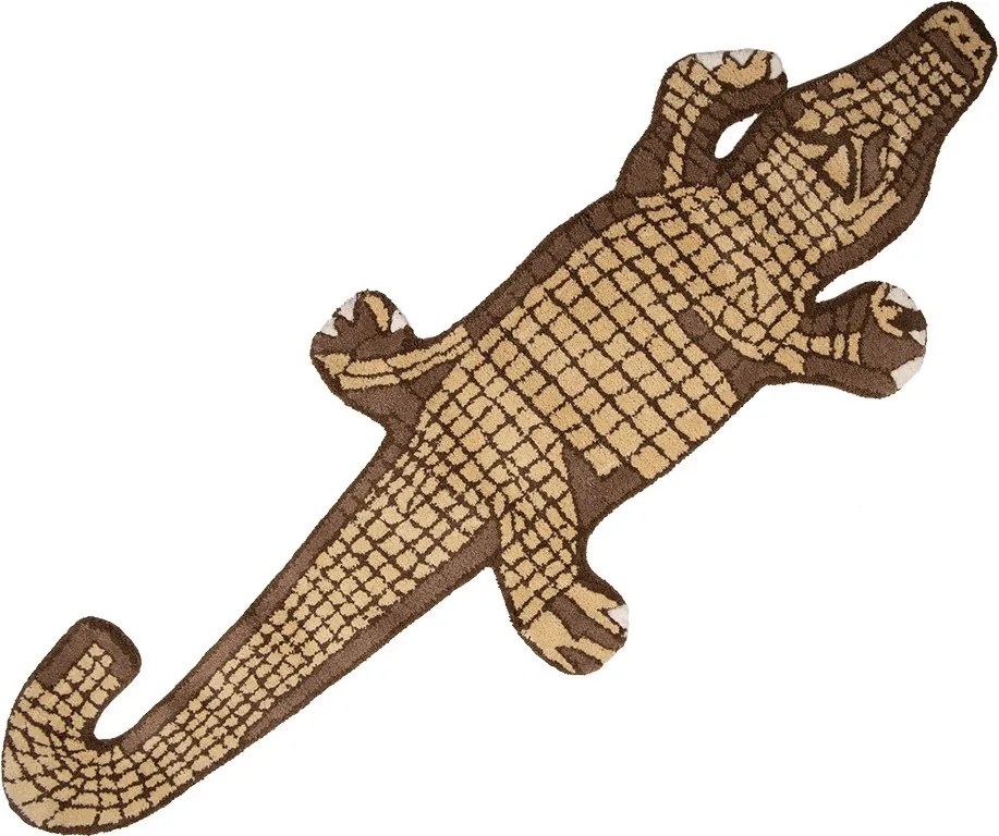 Vlněný kusový koberec Krokodýl Crocodile - 152*54*2 cm
